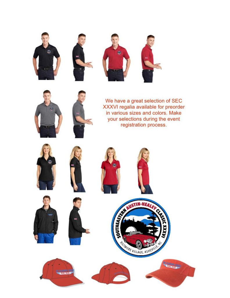 SEC Regalia Store – CAROLINAS AUSTIN-HEALEY CLUB
